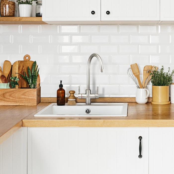 Montpellier 3in1SB Multiplex Swan Spout Hot Boiling Water Tap Brushed ...