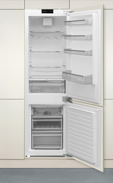 CDA CRI971 70/30 Frost free 242 Litres Integrated Fridge Freezer White ...
